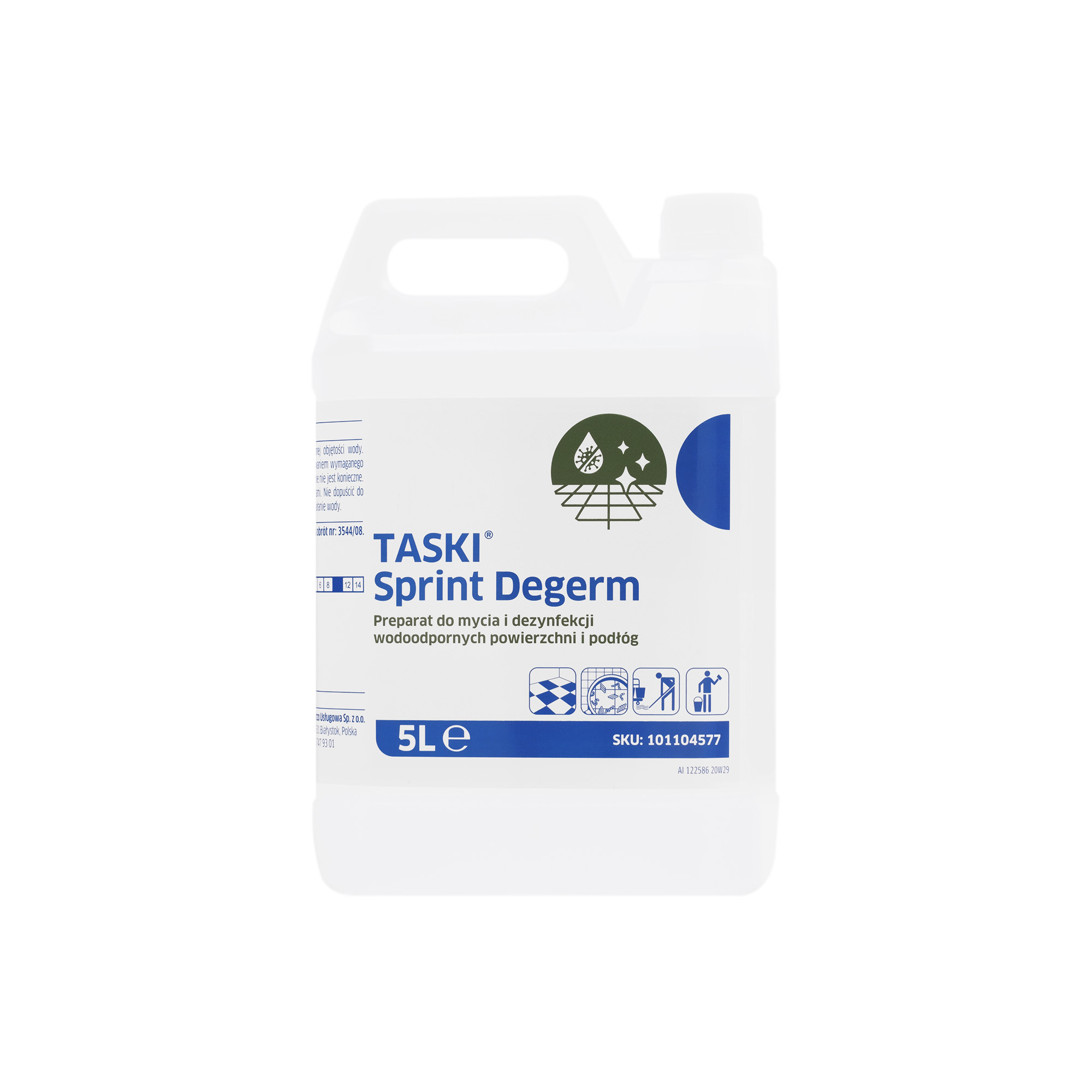 Taski Sprint Degerm 5L- Koncentrat o neutralnym zapachu do dezynfekcji ...